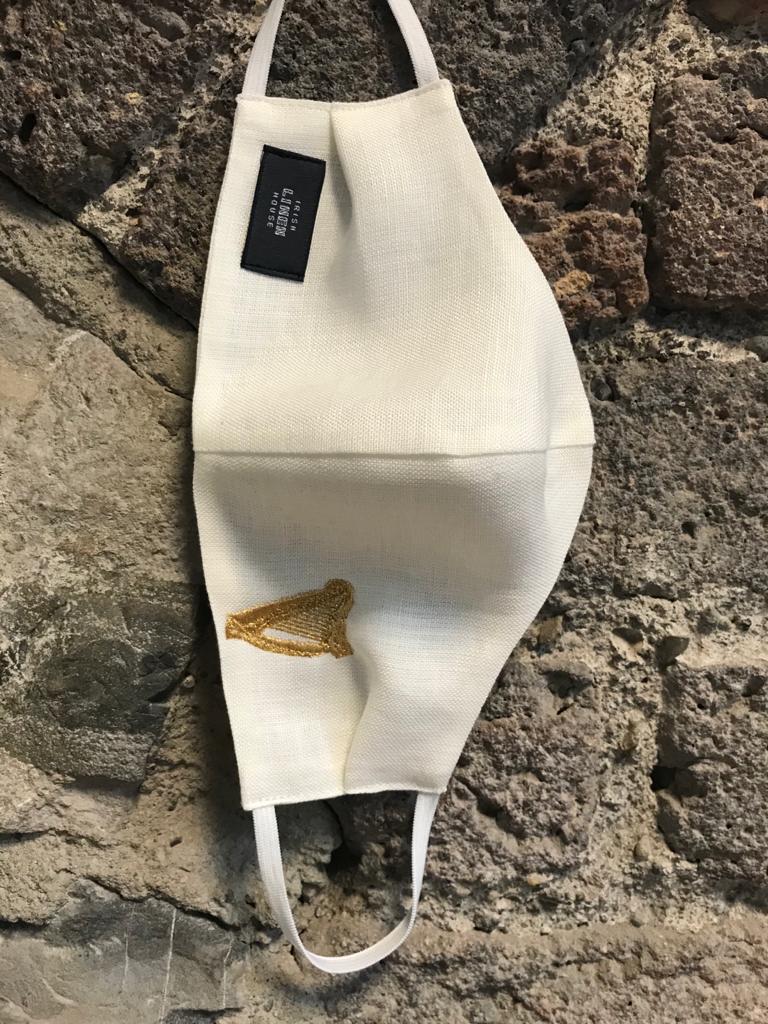Harp Embroidered Face Mask Navy – Irishlinenhouse